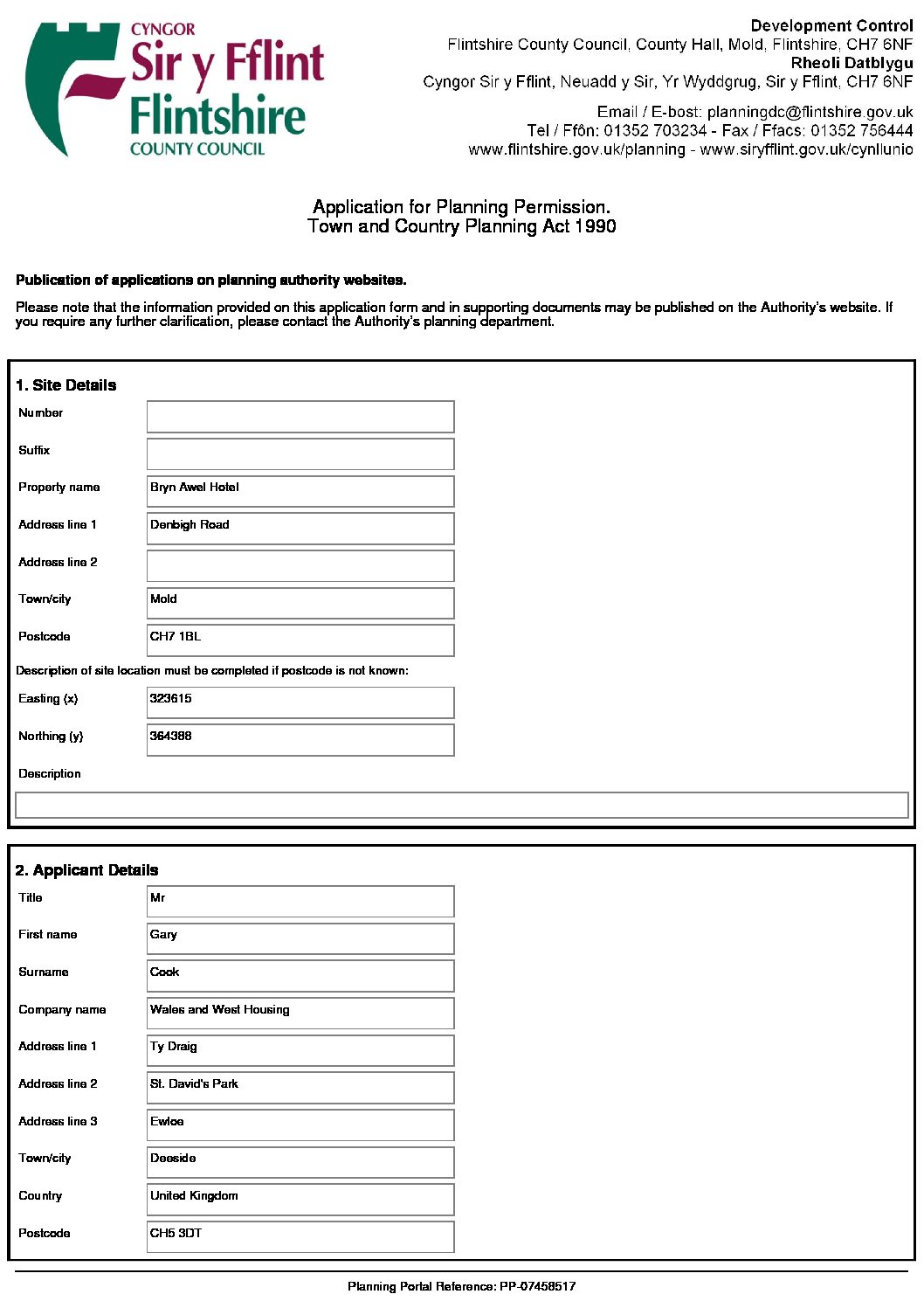 draft application form - Cambria Maintenance Services